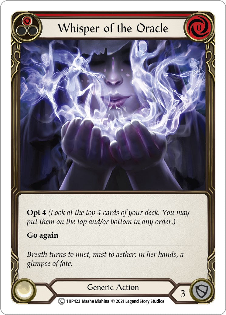 Flesh and Blood TCG - Whisper of the Oracle (Red) – The Straw Hat Store