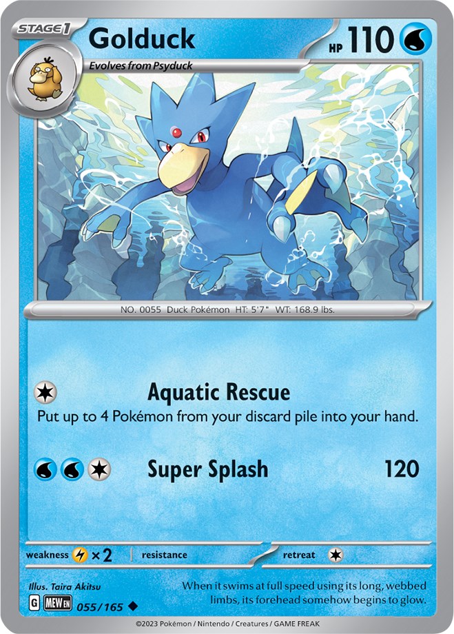 Pokemon - Golduck - 055/165 – The Straw Hat Store