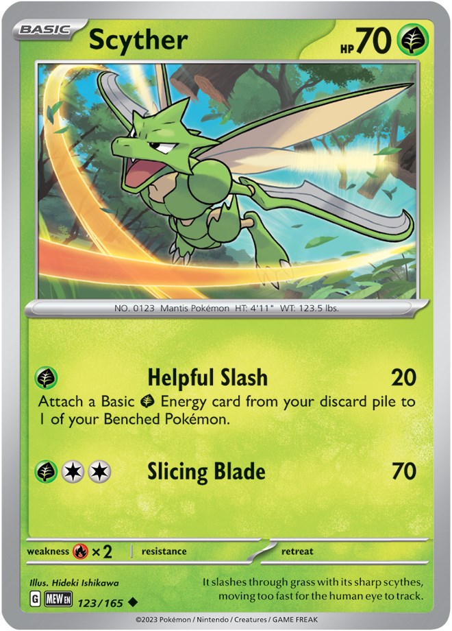 Pokemon - Scyther - 123/165 – The Straw Hat Store