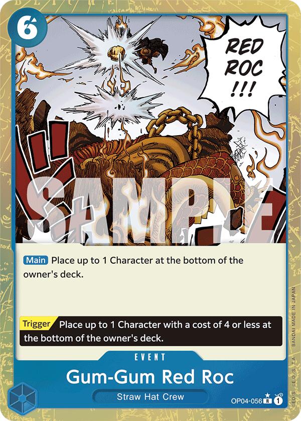 One Piece Card Game - Gum-Gum Red Roc (Textured Foil) - OP04-056 – The ...