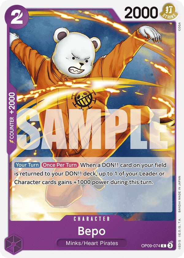 One Piece Card Game - Bepo - OP09-074 – The Straw Hat Store