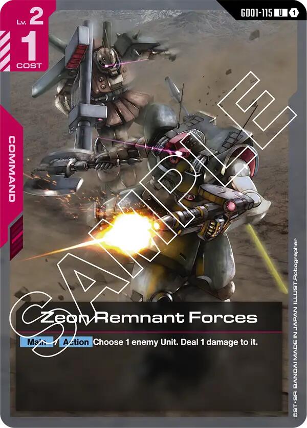 Gundam Card Game - Zeon Remnant Forces - GD01-115 – The Straw Hat Store