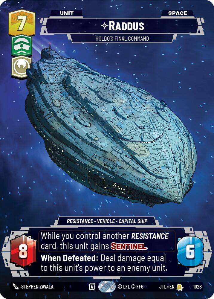 Star Wars: Unlimited - Raddus - Holdo's Final Command (Prestige) - 1028 ...