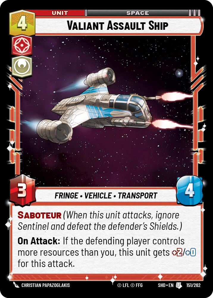 Star Wars: Unlimited - Valiant Assault Ship - 151/262 – The Straw Hat Store